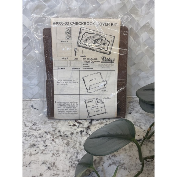 Office | Vintage Tandy Leather Checkbook Kit No 40003 Do It Yourself ...